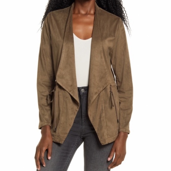 Blank NYC | Jackets & Coats | Blank Nyc Domino Faux Suede Drapey Jacket ...